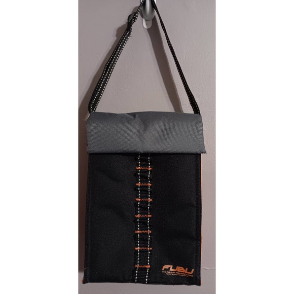 FUBU | Kitchen | Fubu Lunch Bag Hook Loop Closure Carrying Handle Black ...